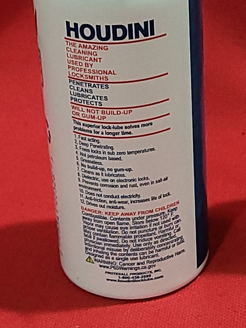 Houdini Lock Lube 4-Way Aerosol - 11 fl. oz for sale online | eBay