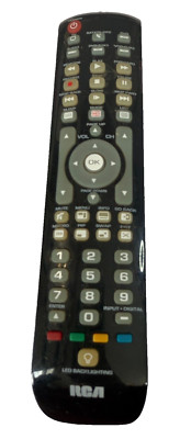 RCA Universal 6 Devise Remote Control RCRN06GR LED Backlighting Remote ...
