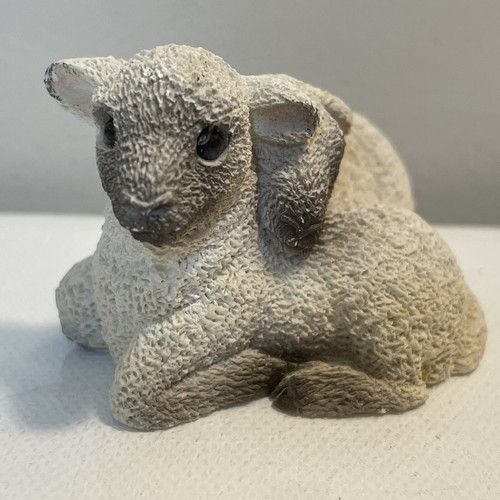 Vintage Stone Critters Cuddling Lamb Pair SCL-150 Baby Sheep United ...