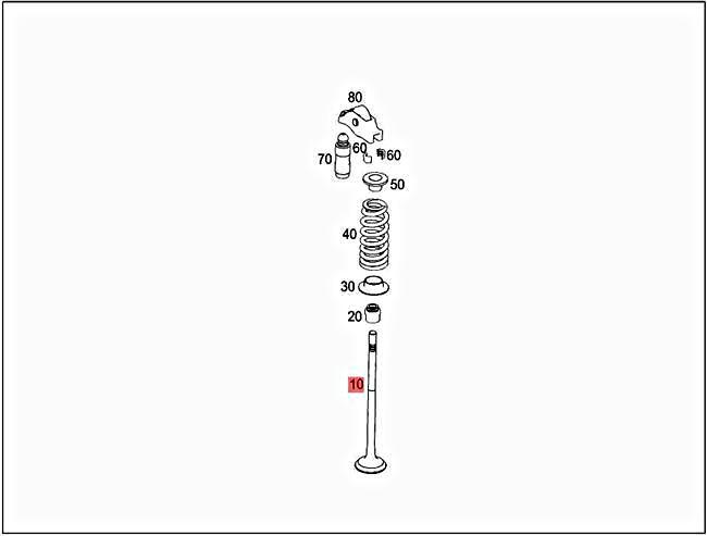 Genuine MERCEDES Exhaust valve Right cylinder head 1770504300 | eBay