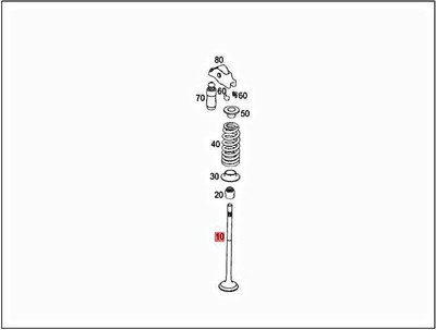 Genuine MERCEDES Exhaust valve Right cylinder head 1770504300 | eBay