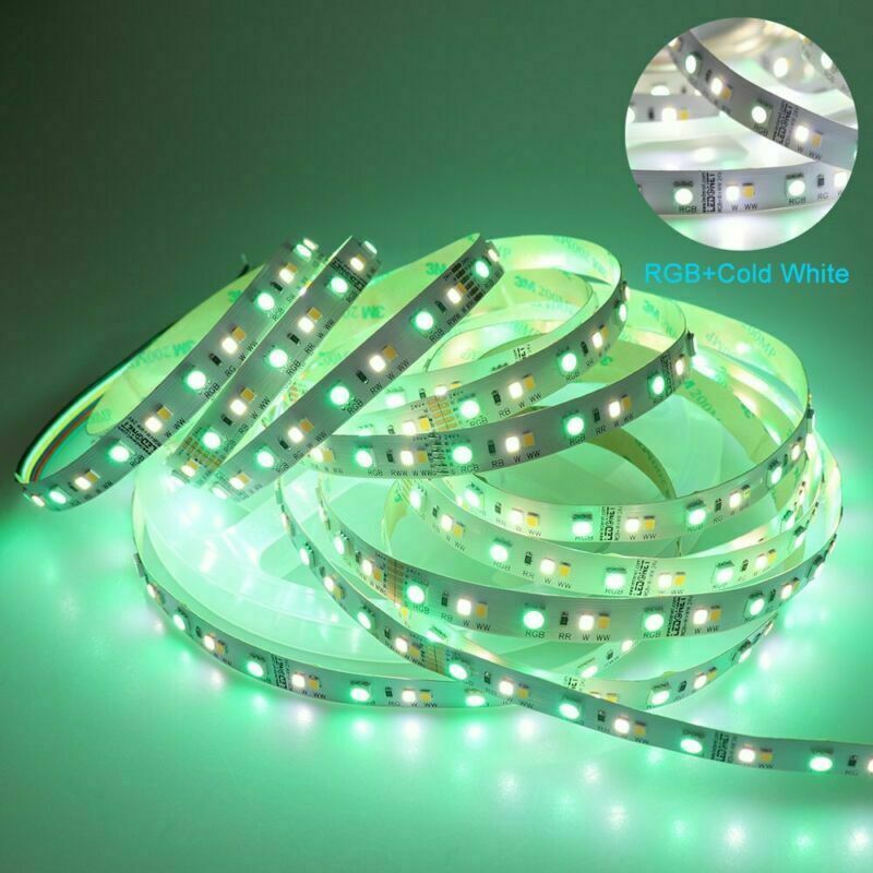 SMD 5050 RGB CCT LED Strip Waterproof DC 12V 24V CCT RGBW RGBWW string ...