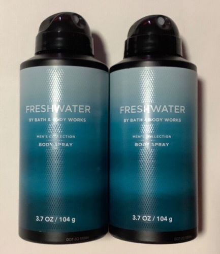 2 Bath & Body Works Freshwater Men's Deodorizing Body Spray 3.7 oz ...