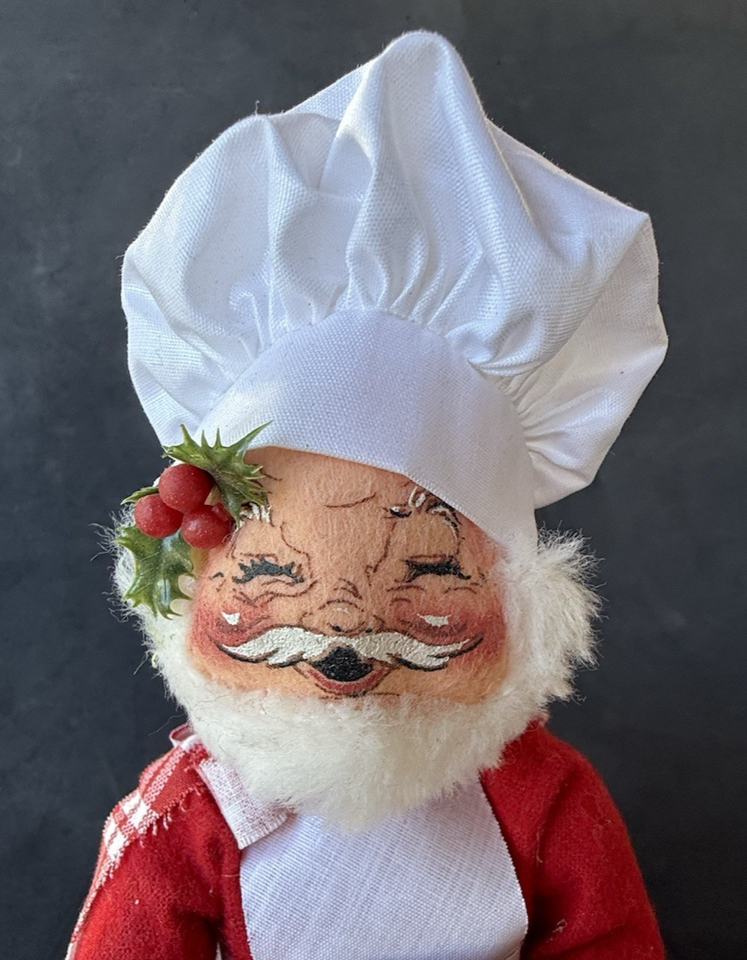 Annalee Chef Santa Holding Pie Christmas 1993 | eBay