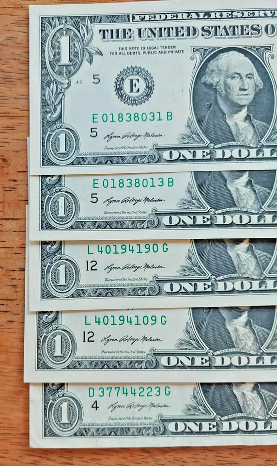 Lot of 10 Fancy Serial Notes 4 Pair Repeaters Mix | eBay