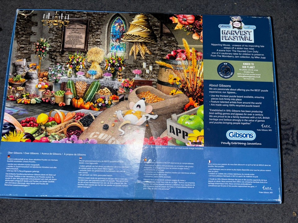 Gibsons Jigsaw Mike Jupp Harvest Festival 1000 Piece Jigsaw mouse ...