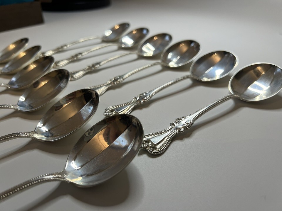 TOWLE OLD COLONIAL Pattern 1895 Sterling Silver Silverware 84 Pieces ...