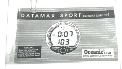 Oceanic Datamax Sport Dive Computer Manual Printed | eBay