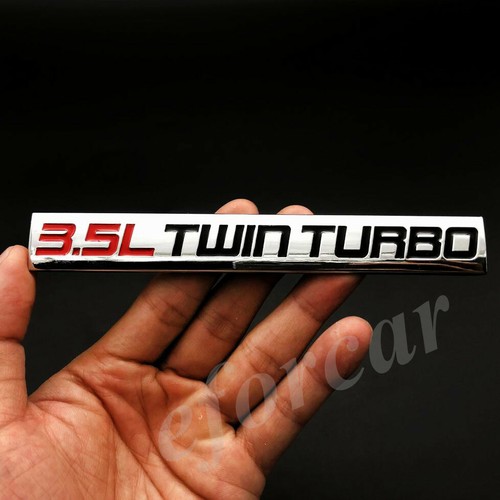 Metal Polished 3.5L Twin Turbo Engine Car Auto Trunk Emblem Badge Decal ...