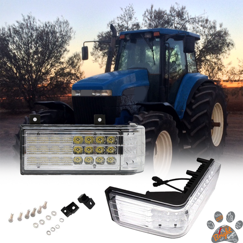 LED Headlight 86514346 86514348 For New Holland Tractor 8670 8770 8870 ...