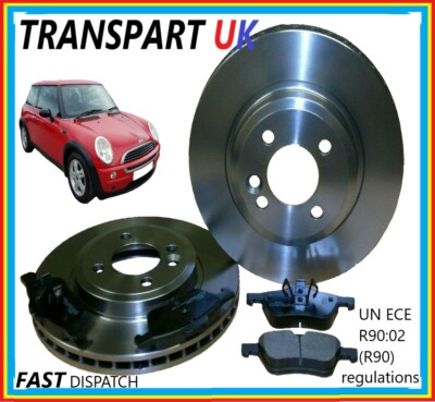 For Mini One D Cooper 1.6 Front Brake Discs and Pads R50 R52 R53 01-06 ...