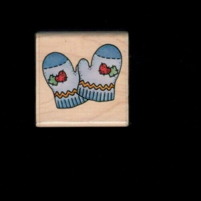 Mittens mounted stamp by Rubber Stampede (2795C) 1 1/2" x 1" winter ...