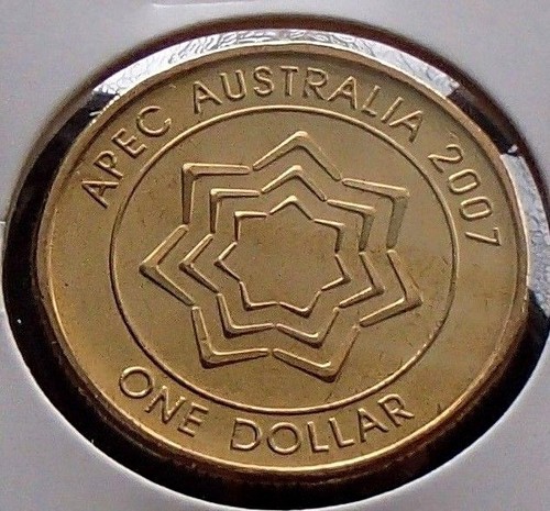 2007 Apec Australia $1 One Dollar Uncirculated Coin - Elizabeth II - Ex ...