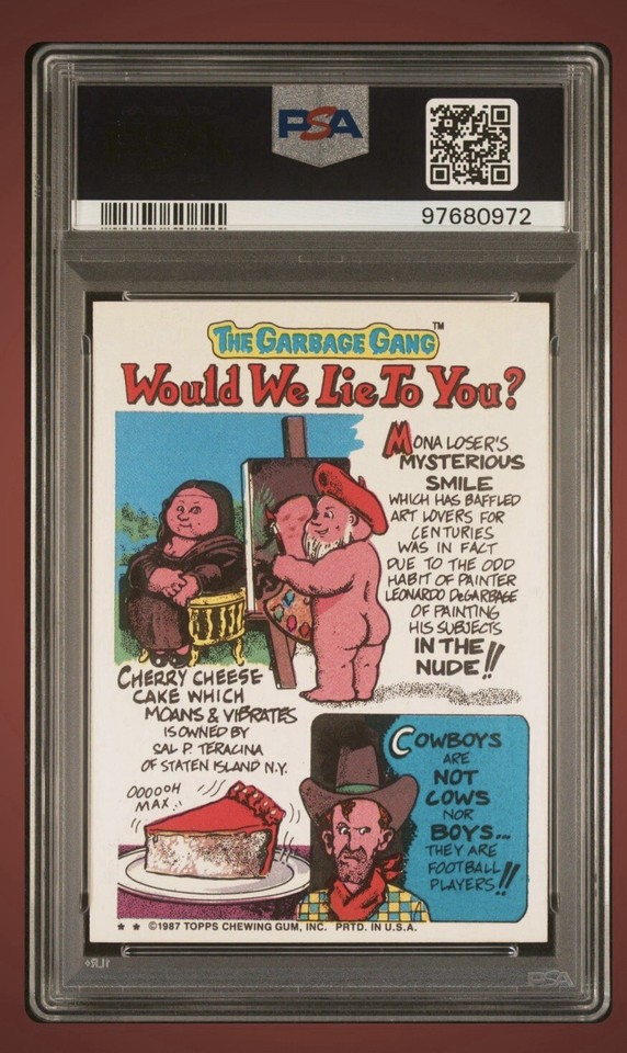 1987 GARBAGE PAIL KIDS STICKERS #373b MAROONED MAUREEN PSA 8 New slab ...