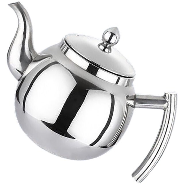 Stainless Steel Kettle & Strainer Kitchen Decorative Tea Pot for Loose ...