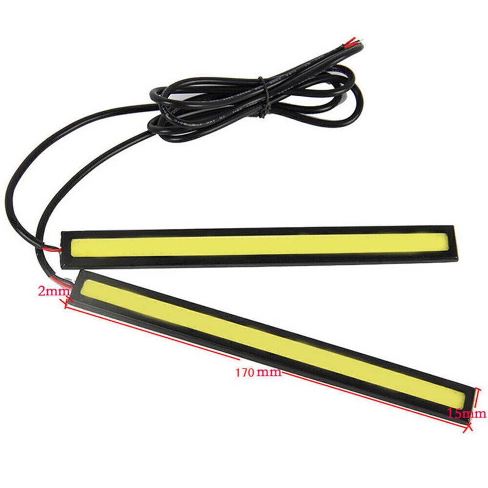 4X 12V LED STRIP DRL DAYTIME RUNNING LIGHTS FOG COB CAR LAMP DRIVING ...