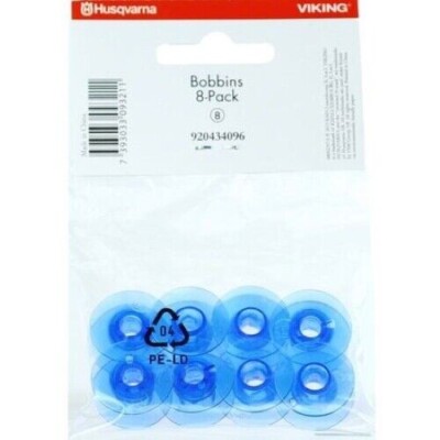 Genuine Husqvarna Viking Blue Bobbins 8-pack for Designer Epic Group 8 ...