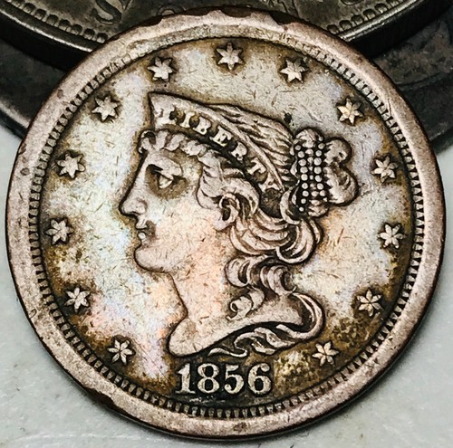 1856 Braided Hair Half Cent 1/2c Ungraded US Copper Coin CC26224 | eBay