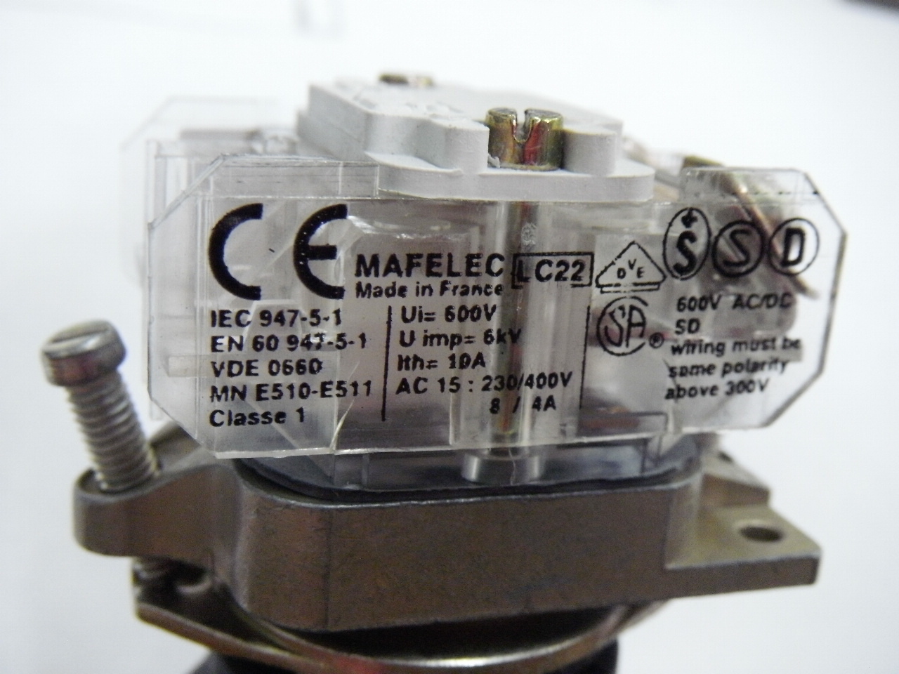 Mafelec YSK578D0 Momentary Mushroom Push Button Bump Switch Normally ...