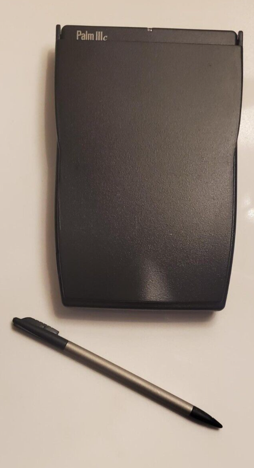 Vintage Palm IIIC Handheld Flip top PDA Organizer w/stylus. Repair or ...