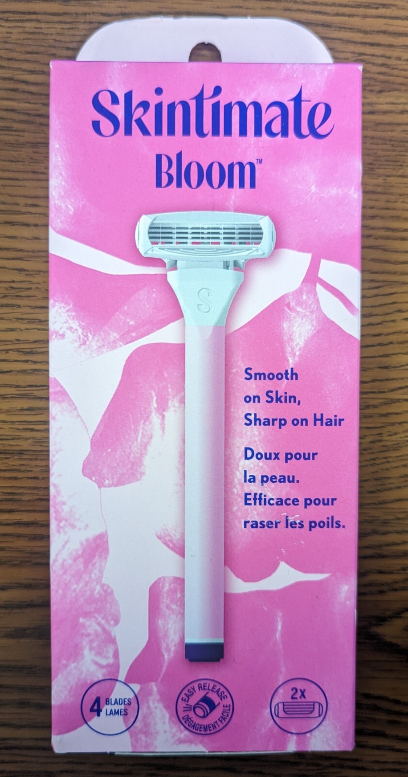 LOT OF 4 SKINTIMATE BLOOM 4 BLADE WOMEN'S RAZOR - 1 RAZOR HANDLE & 2 ...