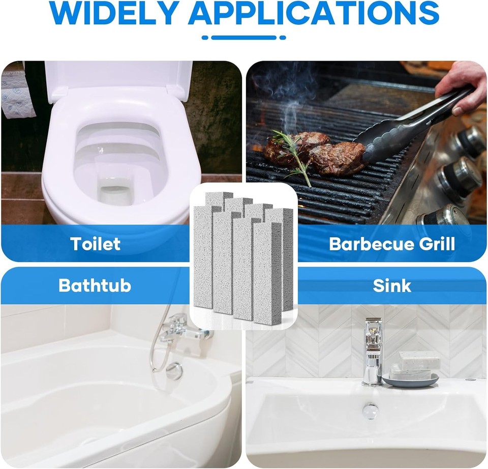 8 Pack Pumice Stone, Gray Pumice Stone for Toilet Bowl Cleaning ...