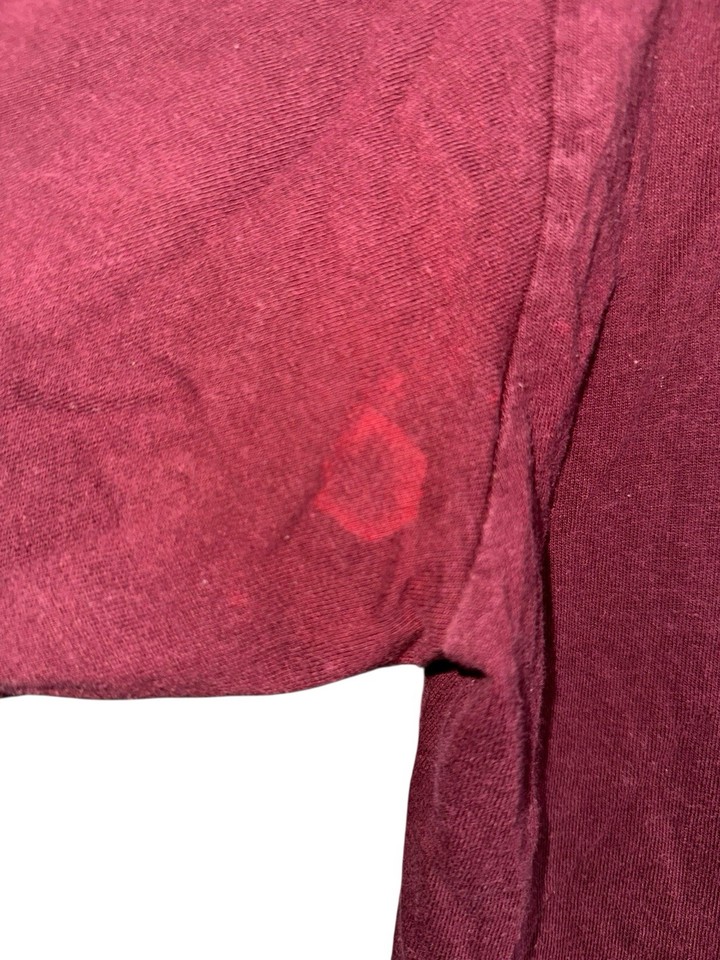 Vintage Lucky Brand Mens Ringer Tee Shirt Sz XL Maroon USA Made Cotton ...