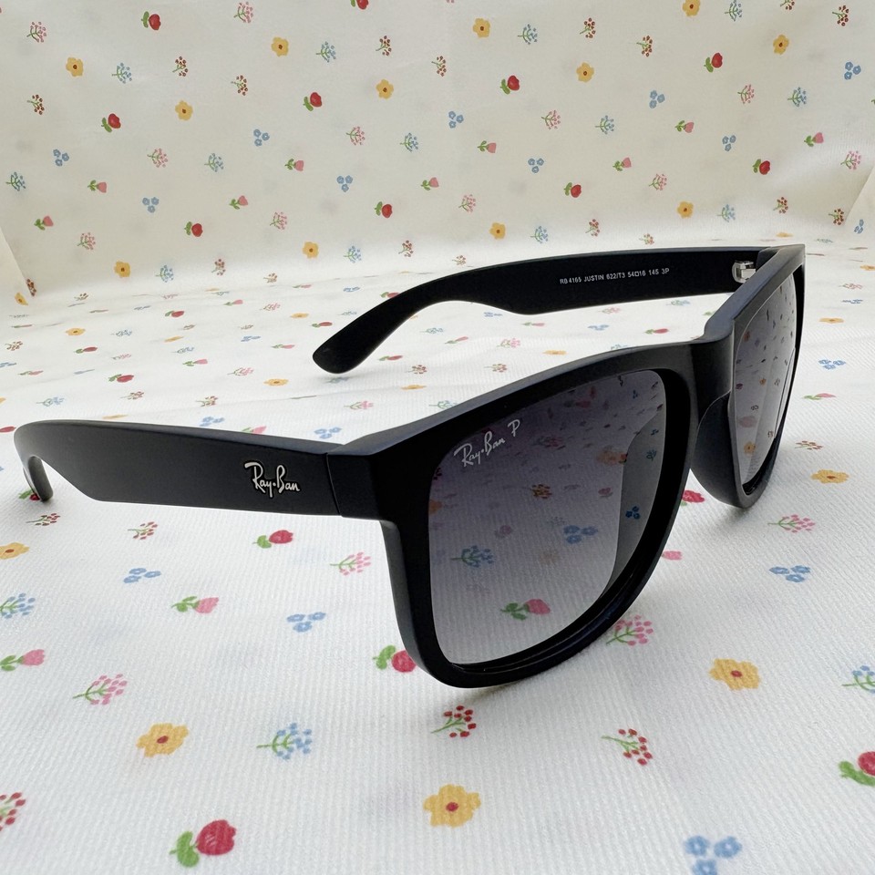 2026 Men's Sunglasses RB4165 622/T3 55mm Ray-Ban Justin Rubber Black ...