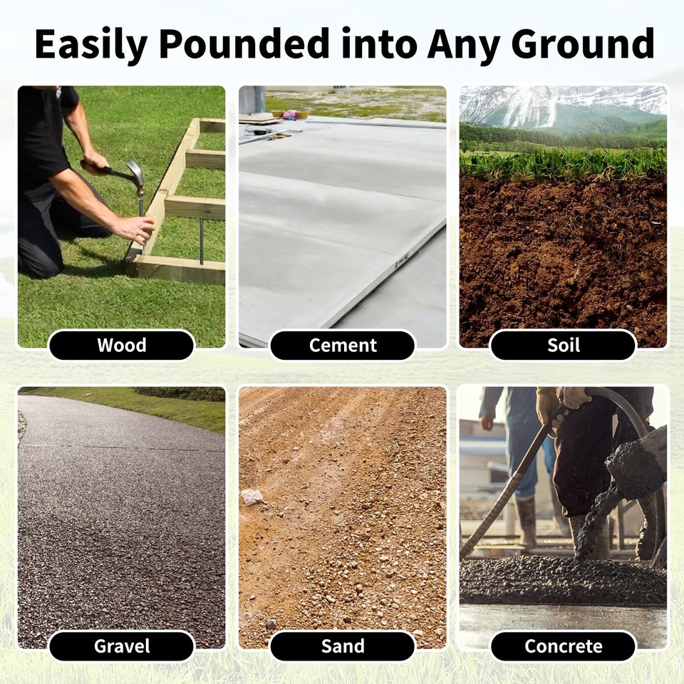 24 Inches Straight Rebar Stakes(20-Pack), 1/2" Diameter Steel Metal ...