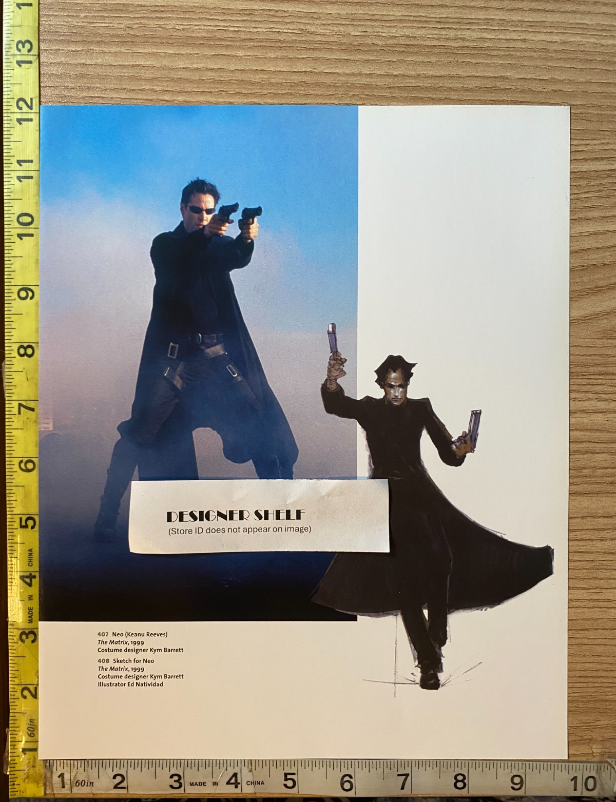 Keanu Reeves Matrix Neo Costume Design 1999 Scene Book Photograph | eBay