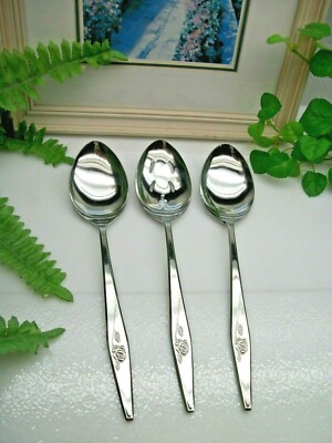 Creative Manor UNF80 SPRITELY ROSE Stainless Solid & Pierced Serving ...