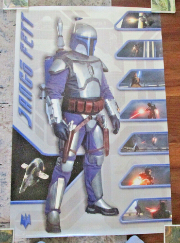 RARE STAR WARS POSTER JANGO FETT 2002 LUCASFILMS #2590 ATTACK OF THE ...