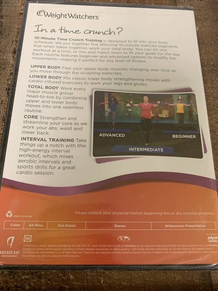 New Weight Watchers 10 Minute Time Crunch Training 5 Workouts Exercise ...