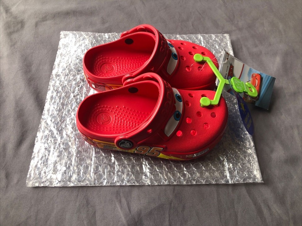 Crocs Lightning McQueen Clog Toddler Sizes C6 C7 C8 C9 C10 Disney Pixar ...