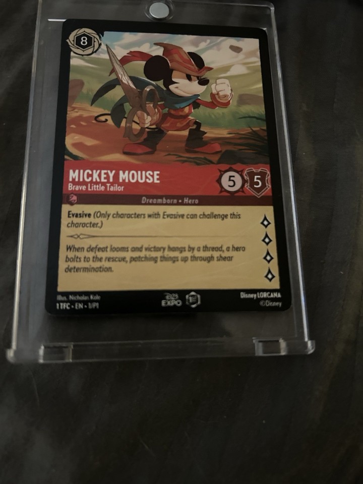 2022 Disney D23 Expo Lorcana Promo Mickey Mouse Brave Little Tailor | eBay