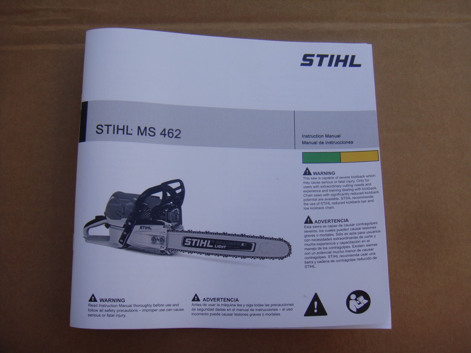 GENUINE STIHL MS462 CHAINSAW OPERATORS OWNER MANUAL | eBay