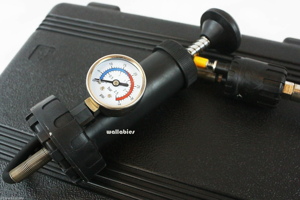 17pcs Auto Cooling System Radiator Cap Pressure Tester Kit Pump Gauge ...