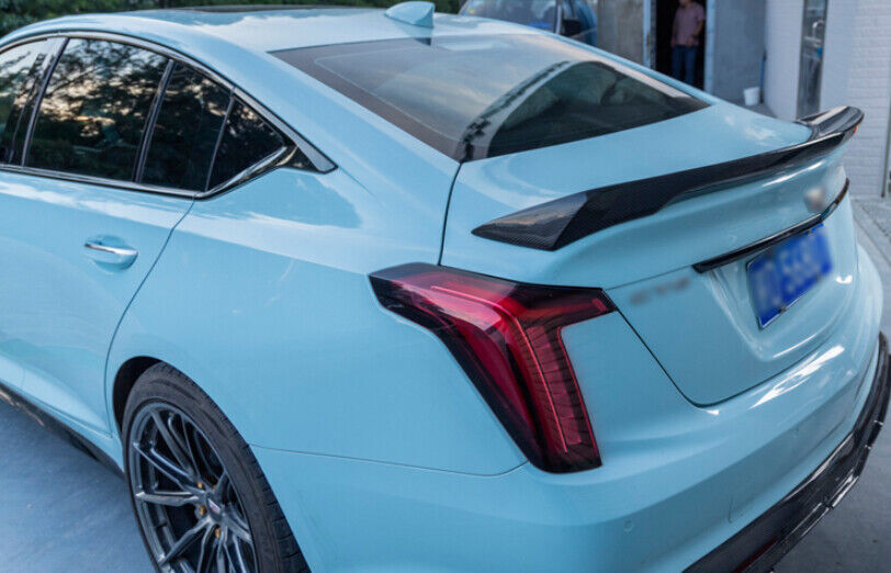 For Cadillac CT5 2020 21-2025 Dry Carbon Fiber V Rear Trunk Spoiler ...