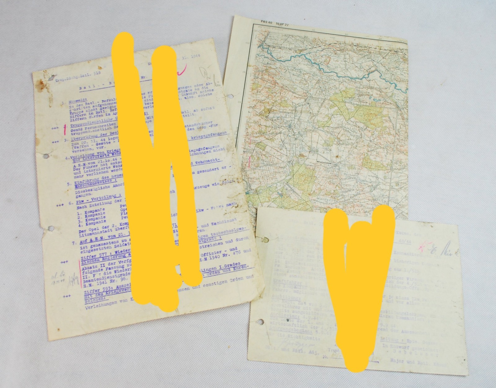 Original WW2 WWII German military Wehrmacht documents orders papers ...