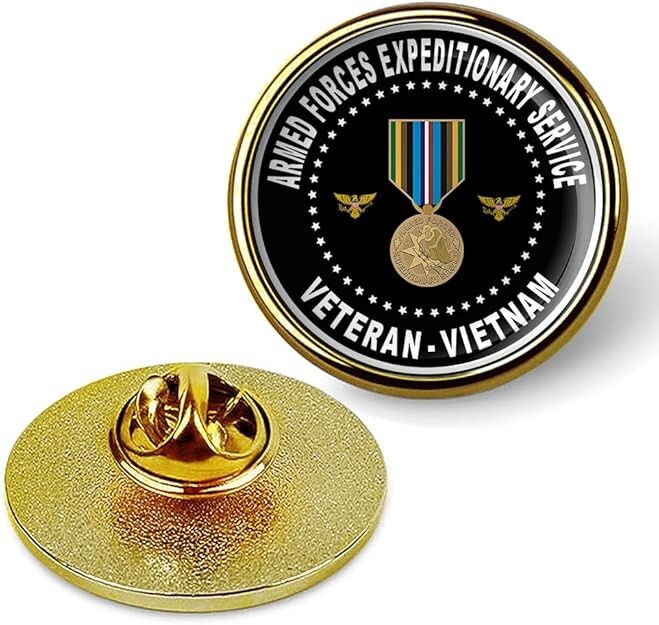 Gold Armed Forces Expeditionary Service Veteran Vietnam Lapel Pin | eBay
