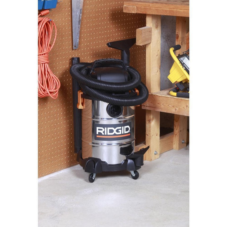 6 gal. Wet Dry Shop Vacuum Stainless Steel Home Car Garage Jobsite Vac ...