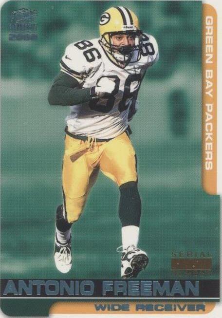 2000 Pacific Paramount - Antonio Freeman #91 Platinum Blue Missing ...