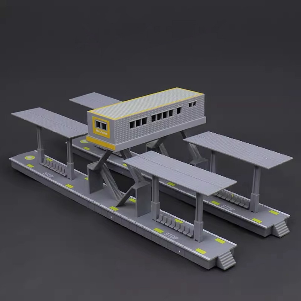 Railway Modern HO Scale High-speed Rail Train Station Platform Building ...
