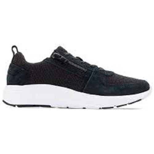 Vionic Delmar Remi Ladies Black White Leather Sneaker Trainer Lace Up ...