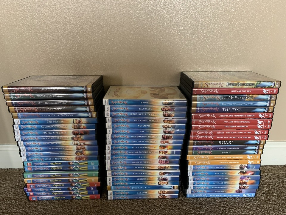 SUPERBOOK DVD LOT OF 70 Episodes (54 Superbook + 16 Explorer) CBN ...