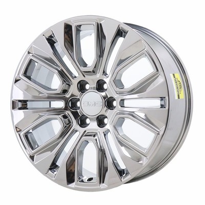 22" GMC SIERRA 1500 PVD BRIGHT CHROME-C WHEEL RIM FACTORY OEM 5943 2020 ...