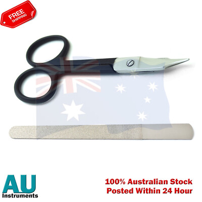 Set Of 2 Manicure Pedicure Cuticle Nail Scissor & Diamond Deb Nail Care ...