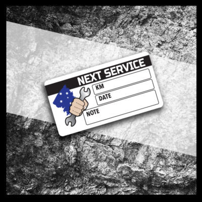 20x Next Service Stickers | Automotive Business Label 35x65mm #TYPE038 ...