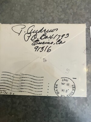 PATTY ANDREWS SIGNED AUTOGRAPH 4X3.5 ENVELOPE SINGER ANDREW'S SISTERS ...