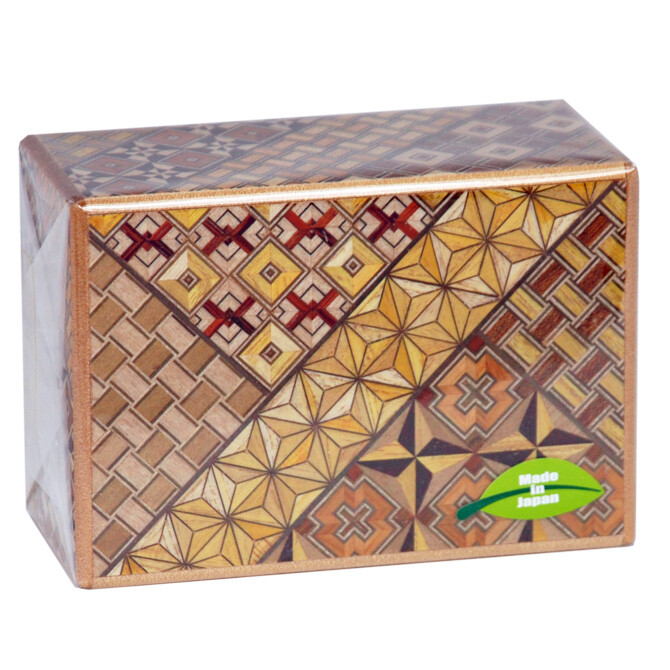 Japanese Yosegi Puzzle Box Samurai Wooden Secret Trick Box 4 Sun 12 ...